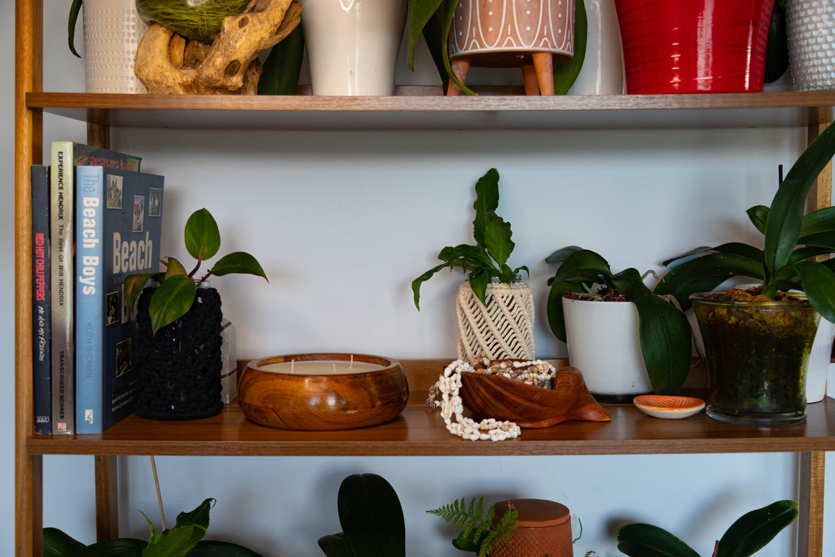 Wooden Bowl Candle - Mia - Sml 19cm | Customised Home