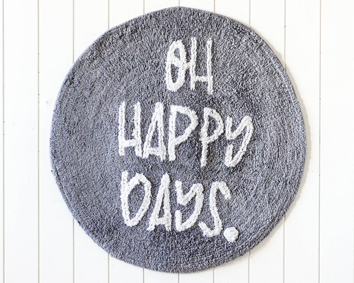 Oh Happy Days Bathmat - Round | Customised Home