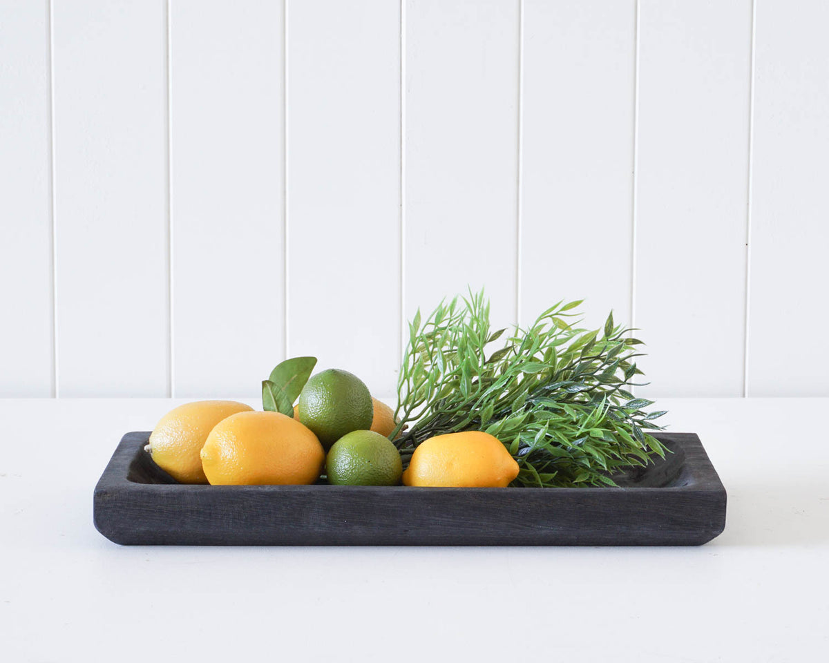 Flat Timber Tray - Black | Customised Home